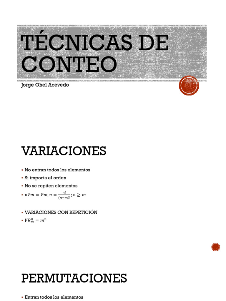 Técnicas de Conteo | PDF