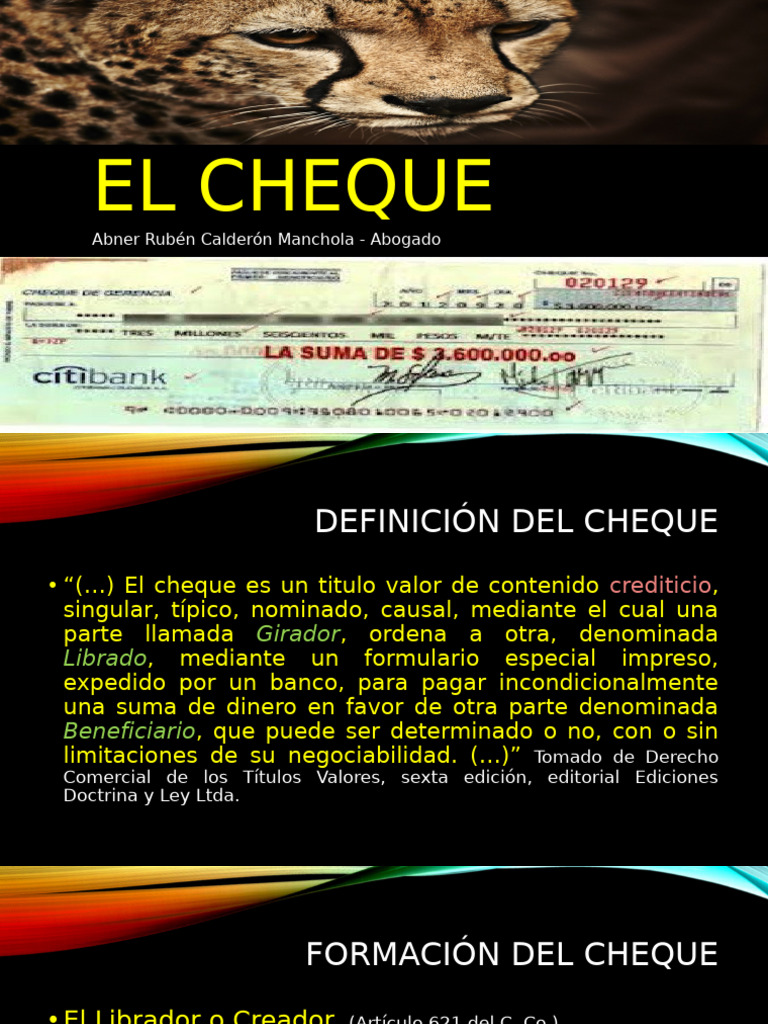 Titulos Valores. - Cheque | PDF | Cheque