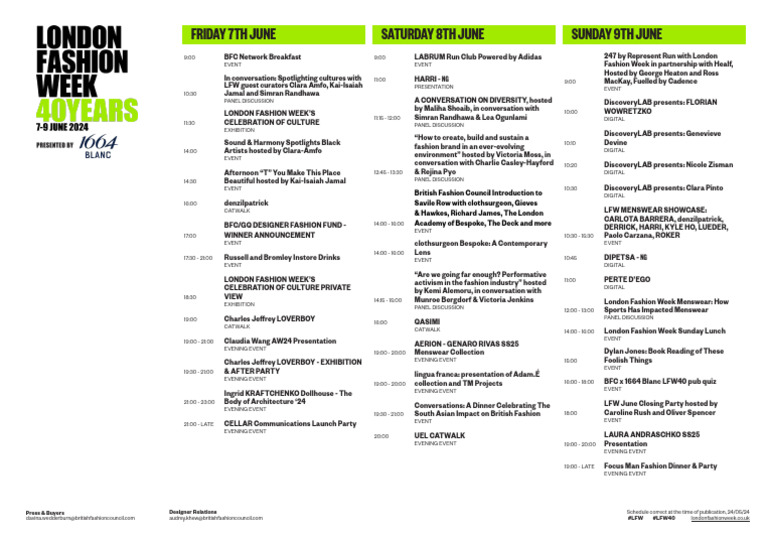 Friday 7Th June Saturday 8Th June Sunday 9Th June: BFC Network ...