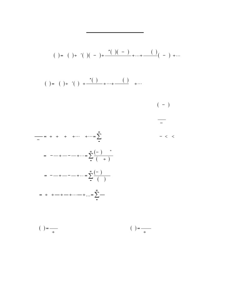 Taylor and Maclaurin Series Practice | PDF | Mathematics Of Computing ...