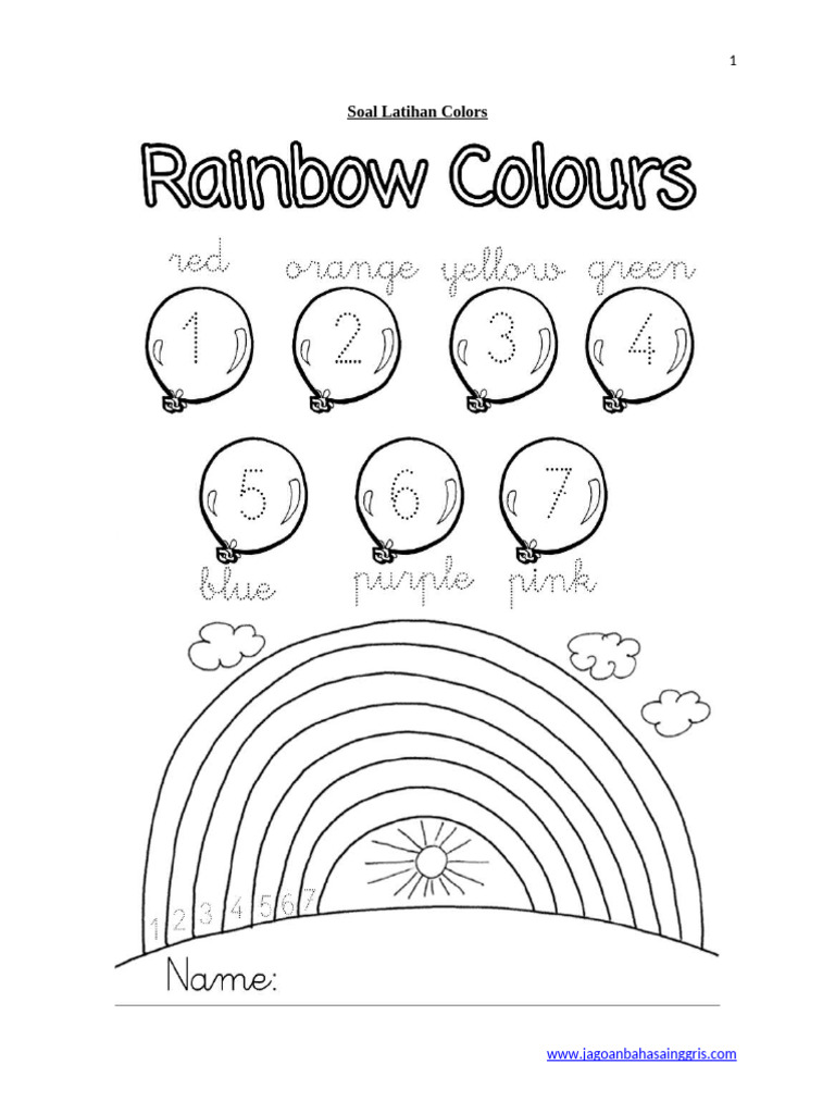 Soal Latihan Colors | PDF
