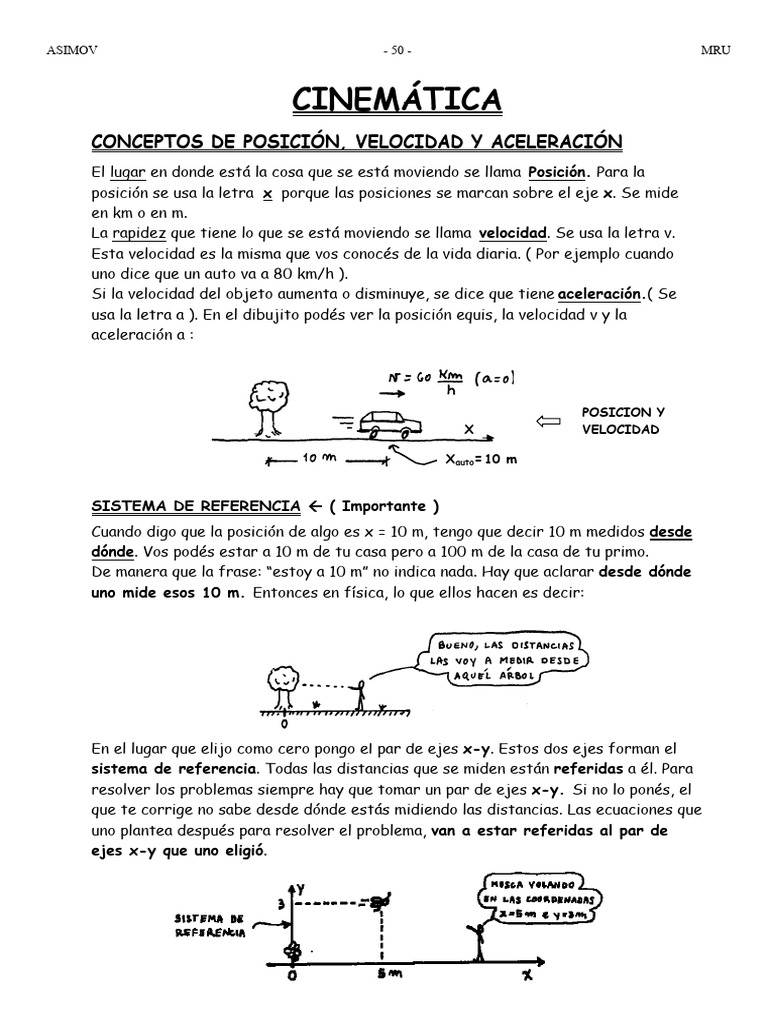 MRU | PDF | Velocidad | Aceleración