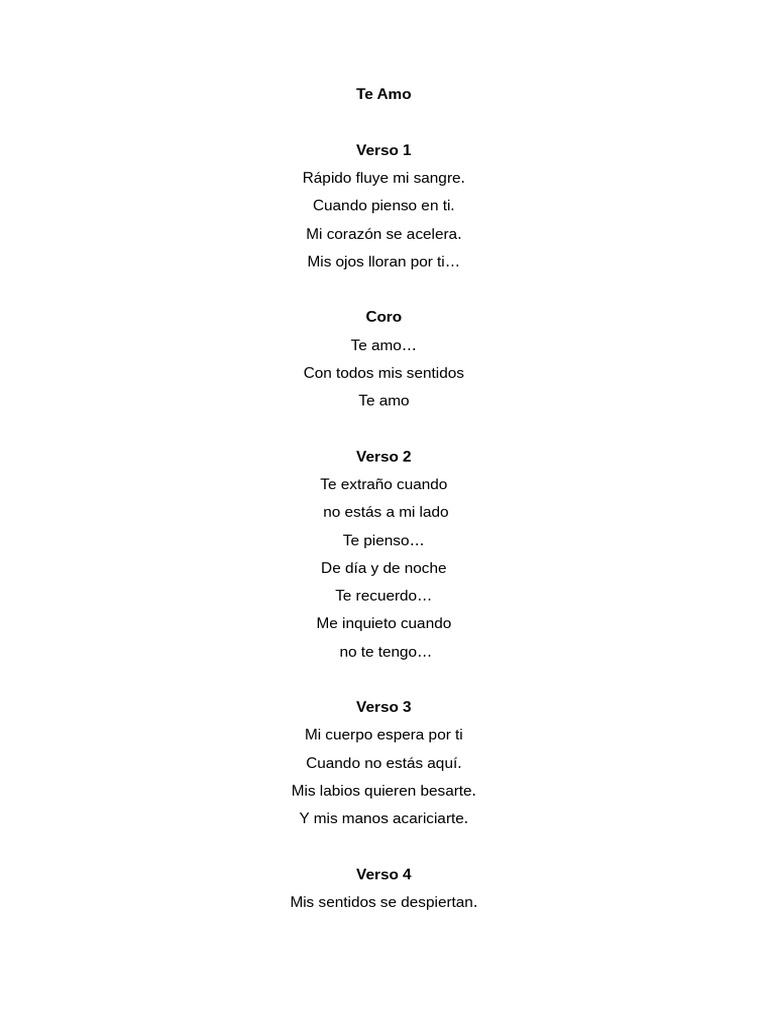 Te Amo (Registrar) | PDF