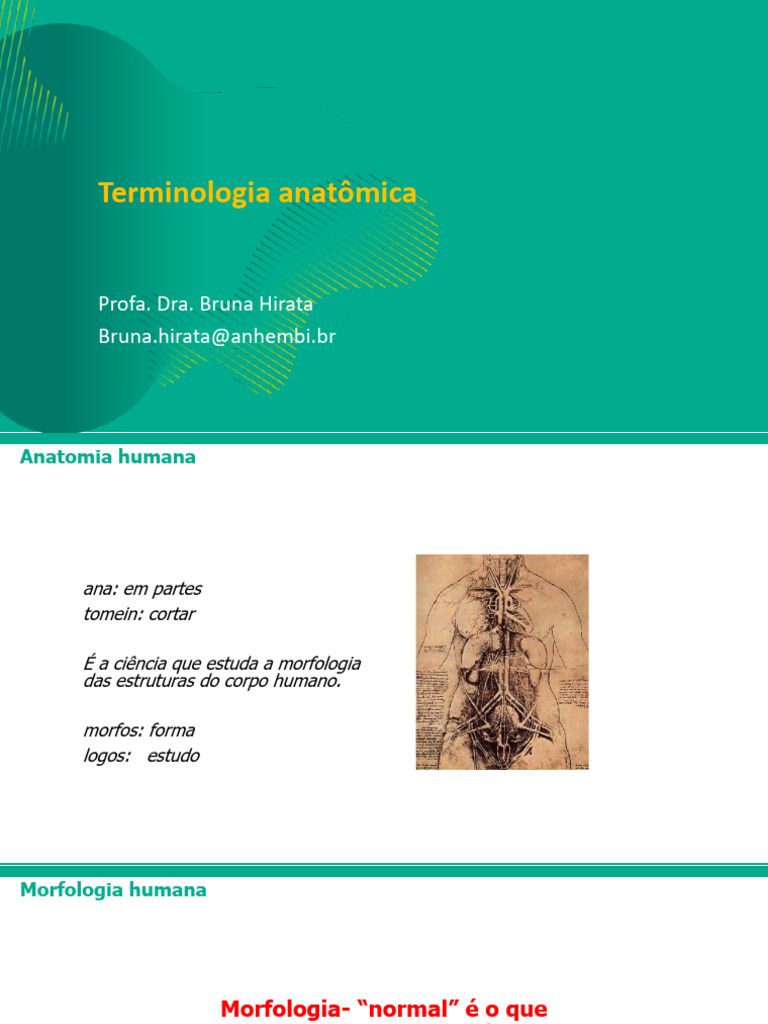 2 Terminologia Anatômica | PDF | Anatomia | Corpo humano