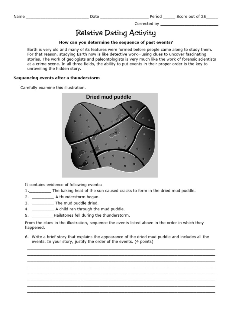 Mud Puddle Relative Age Dating Intro | PDF | Geology | Rock (Geology)