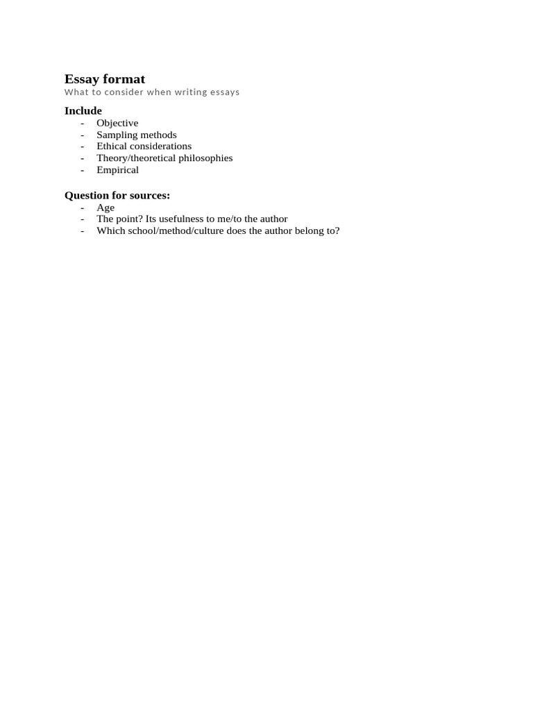 College Essay Writing Guidelines | PDF