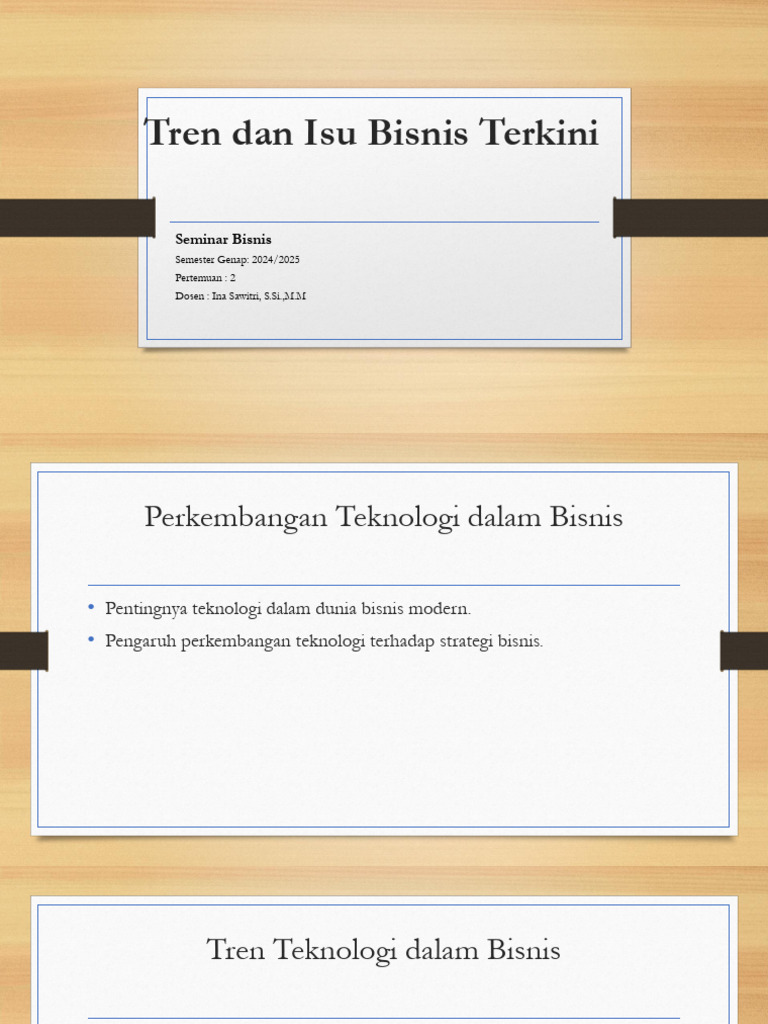 2. Tren Dan Isu Bisnis Terkini | PDF