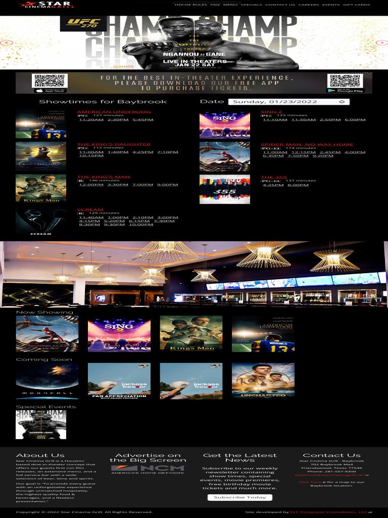 Welcome To Star Cinema Grill Star Cinema Grill | PDF