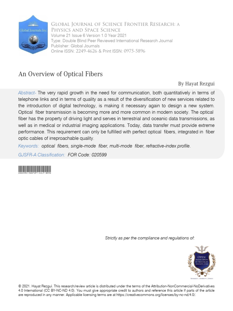 Overview of Optical Fiber Technology | PDF | Optical Fiber | Optics
