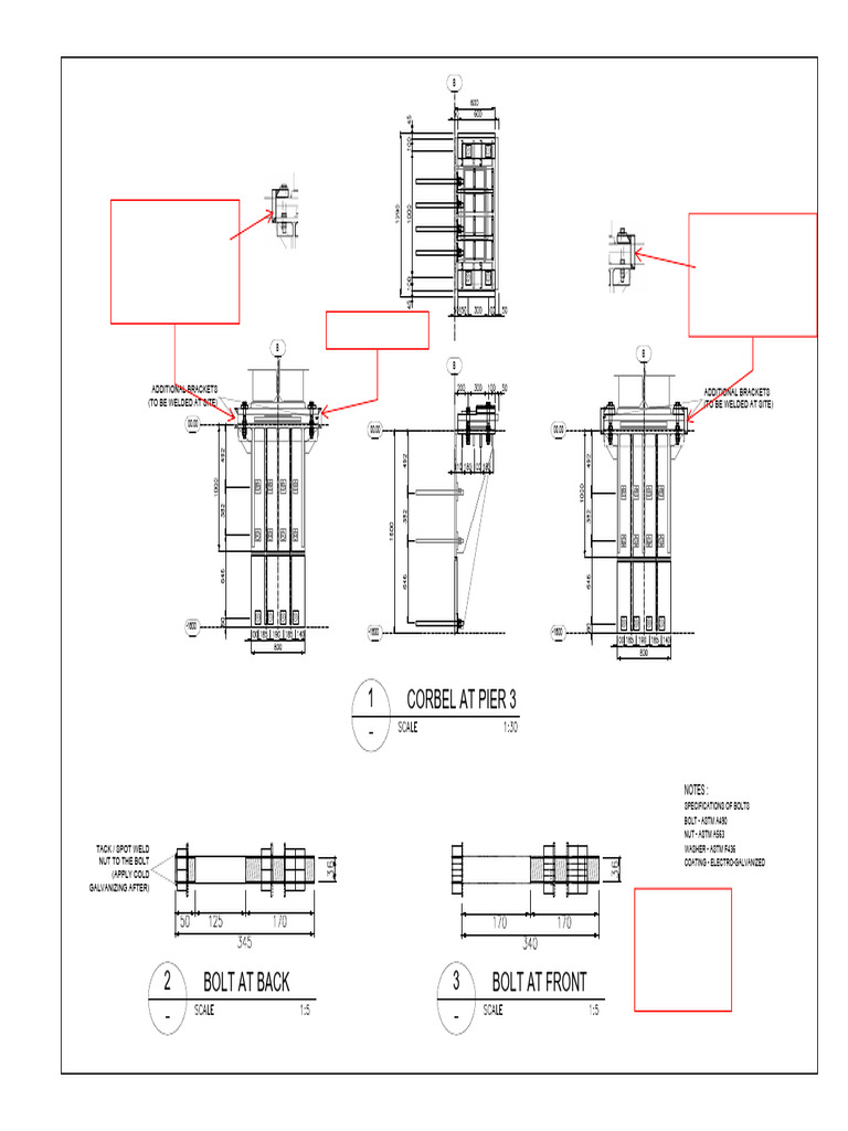 Pier 3 Bearing Bolts Configuration Rev1 (with comments) | PDF | Screw ...