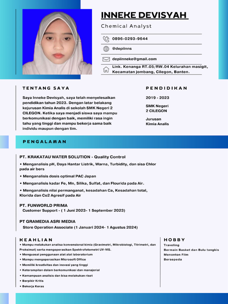 Biru Kreatif Curriculum Vitae Kerja Fotografer Pro Resume.pdf | PDF