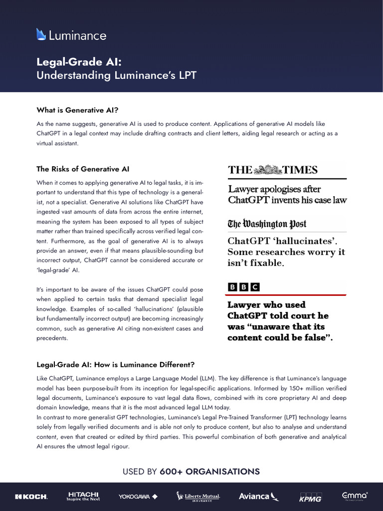 Luminance AI: Legal-Grade Solutions | PDF | Artificial Intelligence ...