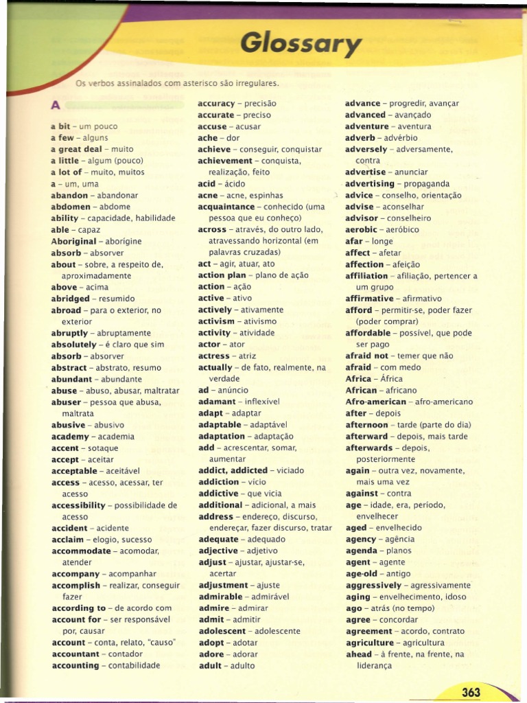 Glossário de Inglês | PDF | Natureza