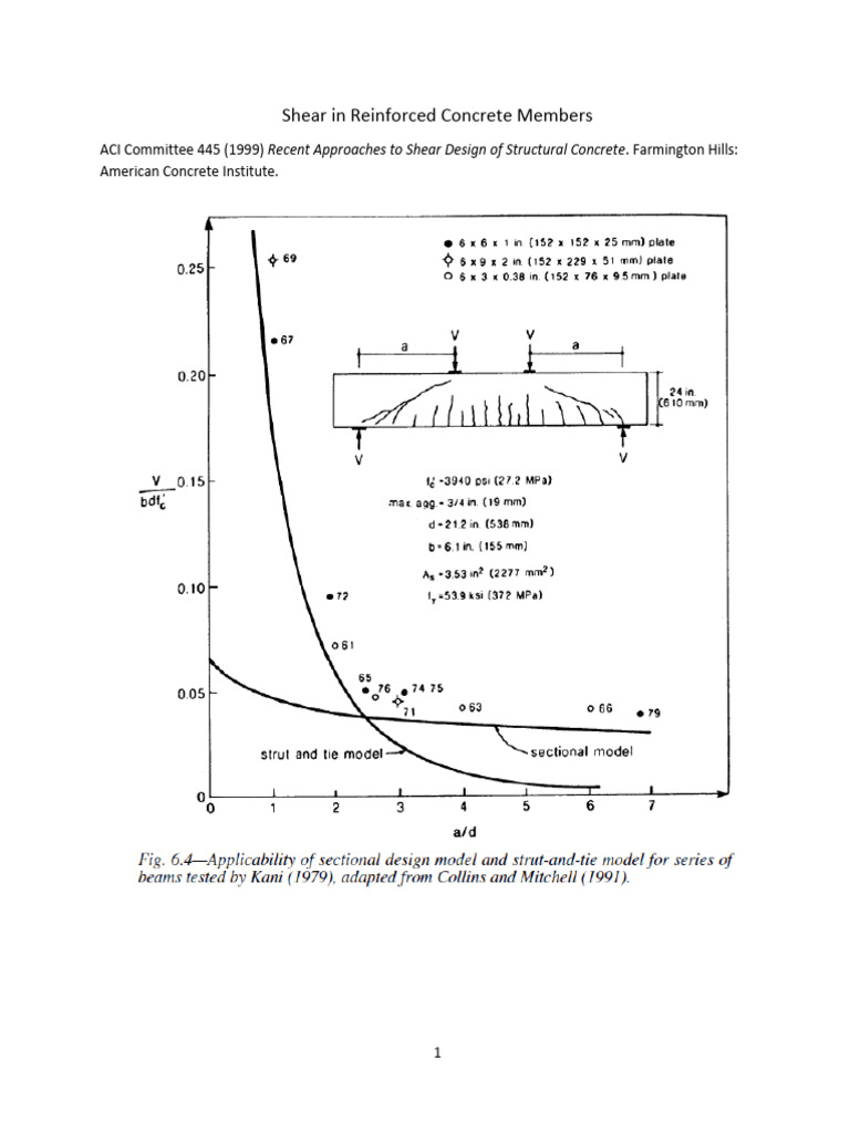 Handout 1 - Shear in RC Members | PDF