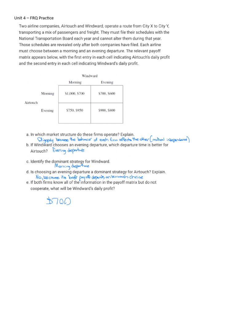 Unit 4 FRQ Practice | PDF