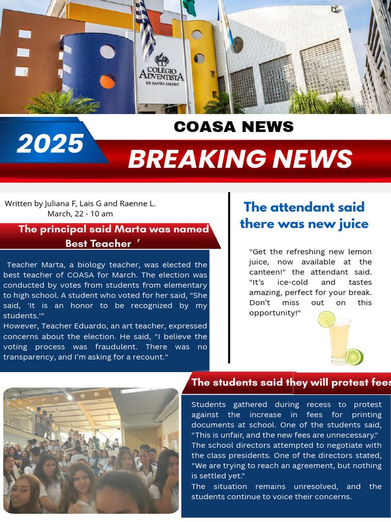 Blue and White Minimalist Breaking News Newsletter | PDF