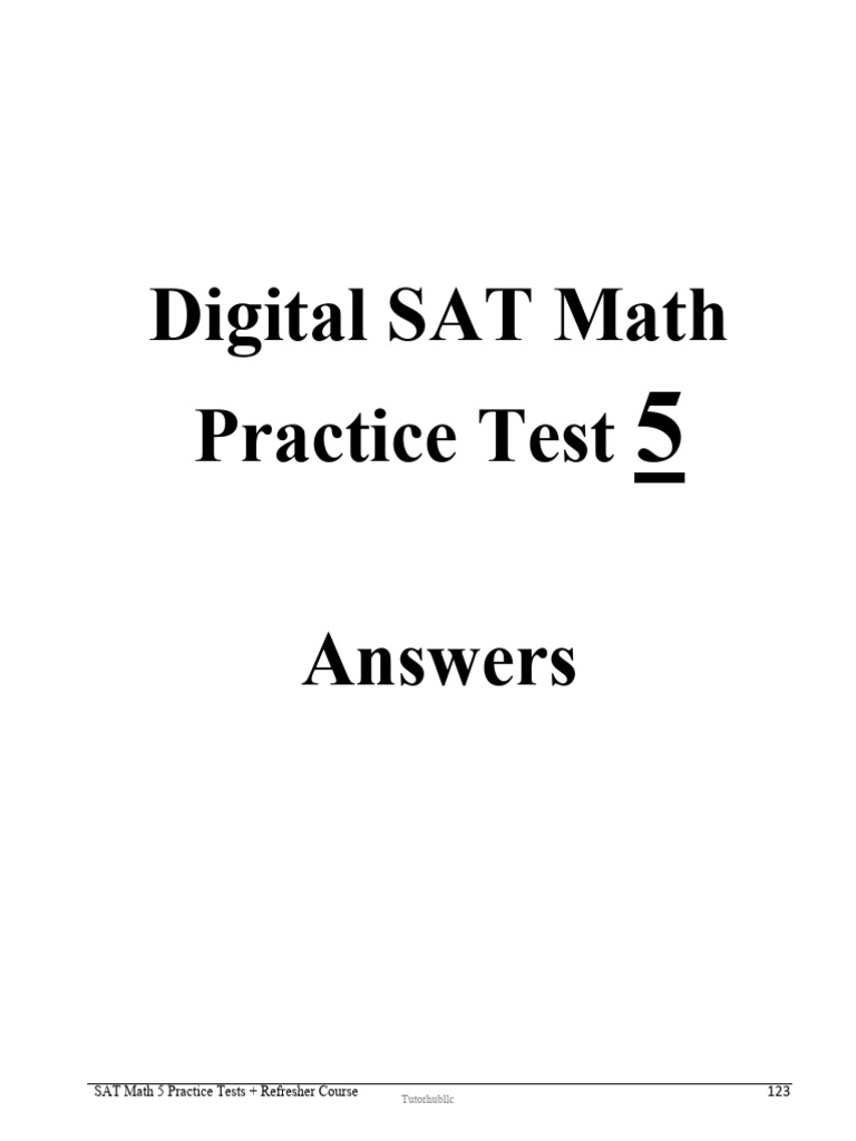 DSAT-Practice-Tests | PDF | Quadratic Equation | Elementary Mathematics