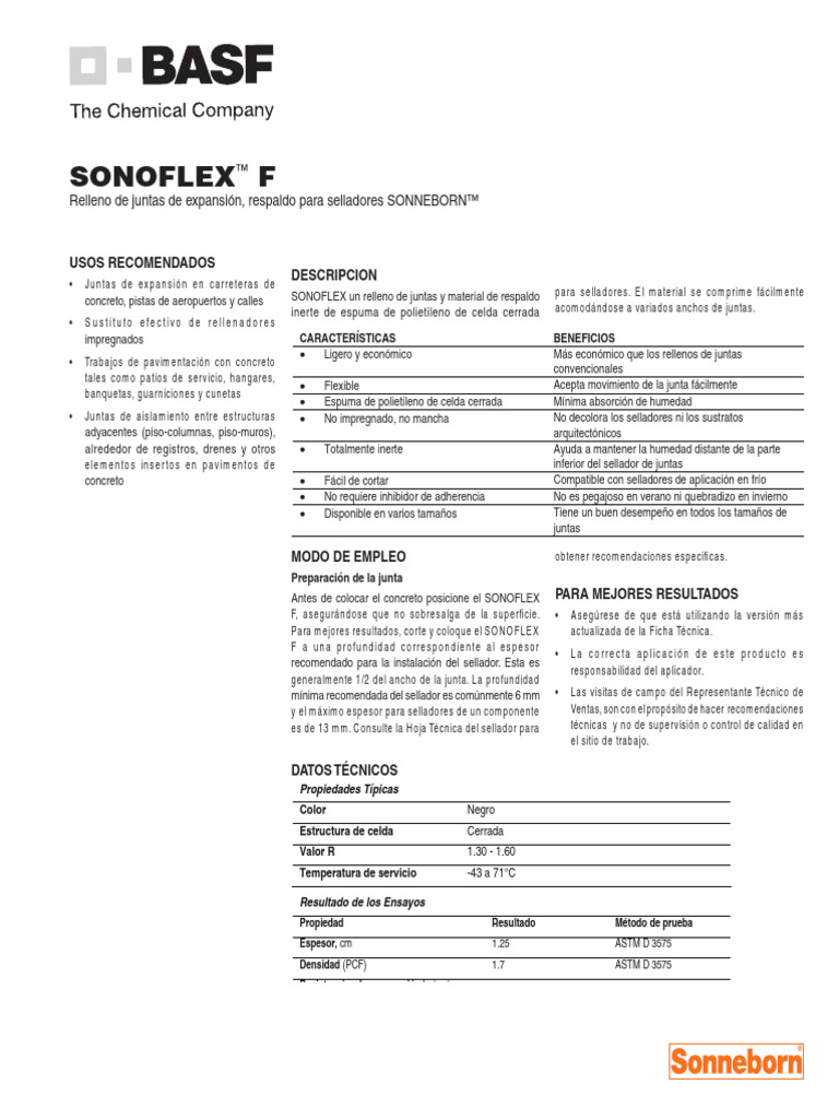 Sono Flex F | PDF | Física Aplicada e Interdisciplinaria | Ingeniería ...