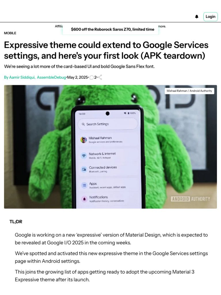 Here's Your First Look at Google Services' Expressive Theme | PDF | Google Play | Android ...