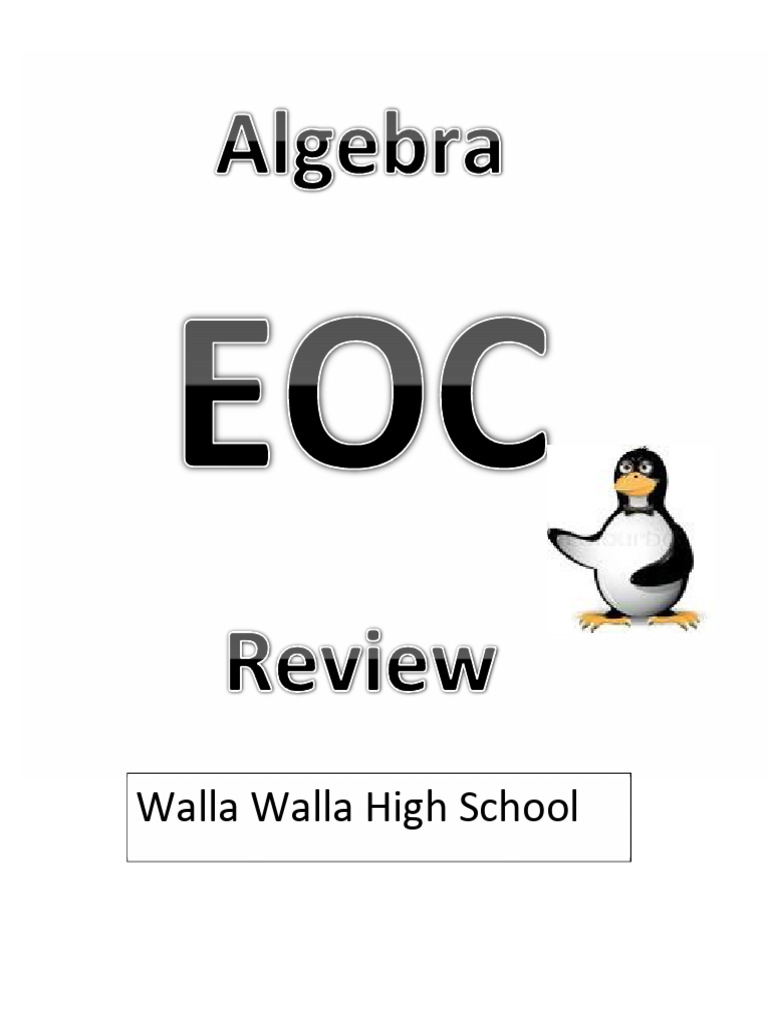 2013_EOC_Review_Packet | PDF | Function (Mathematics) | Equations