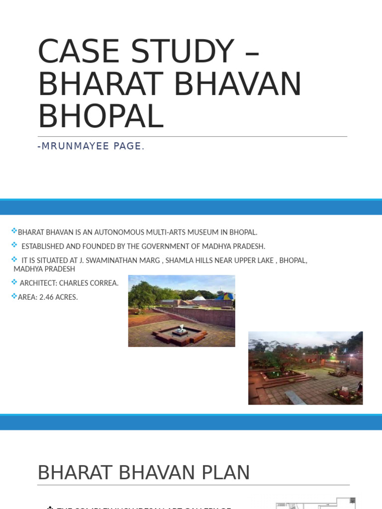 CASE STUDY – BHARAT BHAVAN BHOPAL | PDF