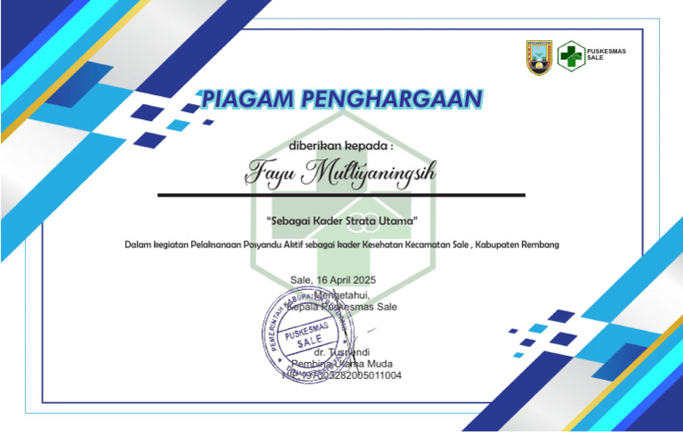 Sertifikat Strata Kader | PDF