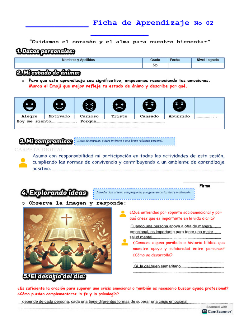 Ficha Aprend 02-Unidad 01- Religion-5to Alonso Espinoza Ninatanta | PDF ...