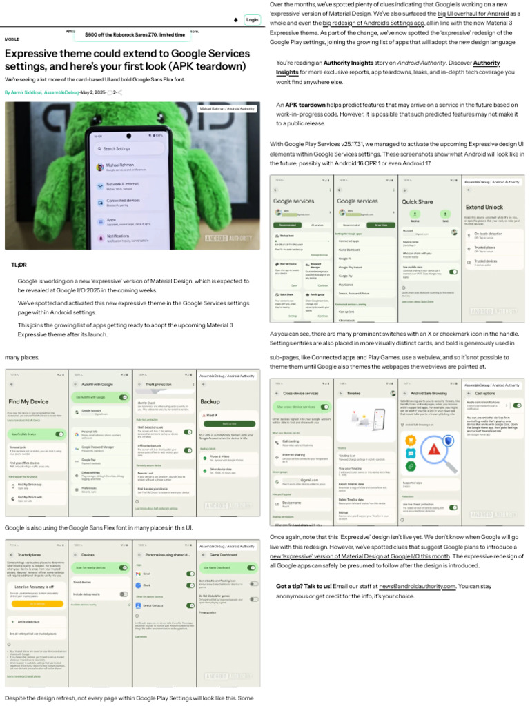 Here's Your First Look at Google Services' Expressive Theme4 | PDF ...