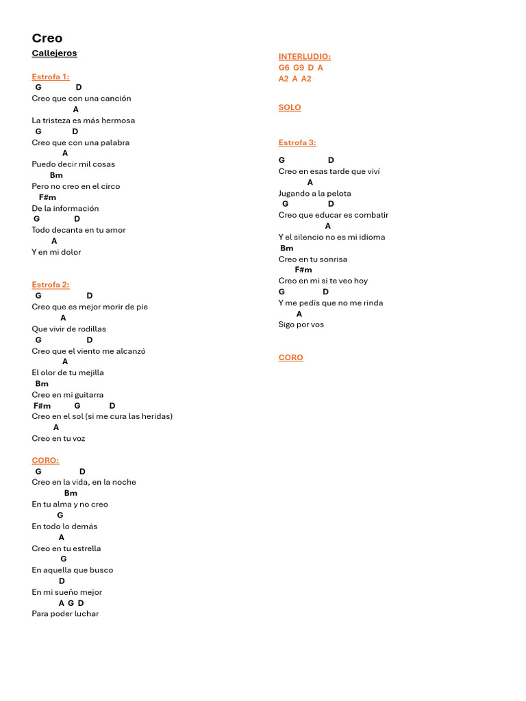 CREO - Callejeros - Taller 3ro 2025 | PDF