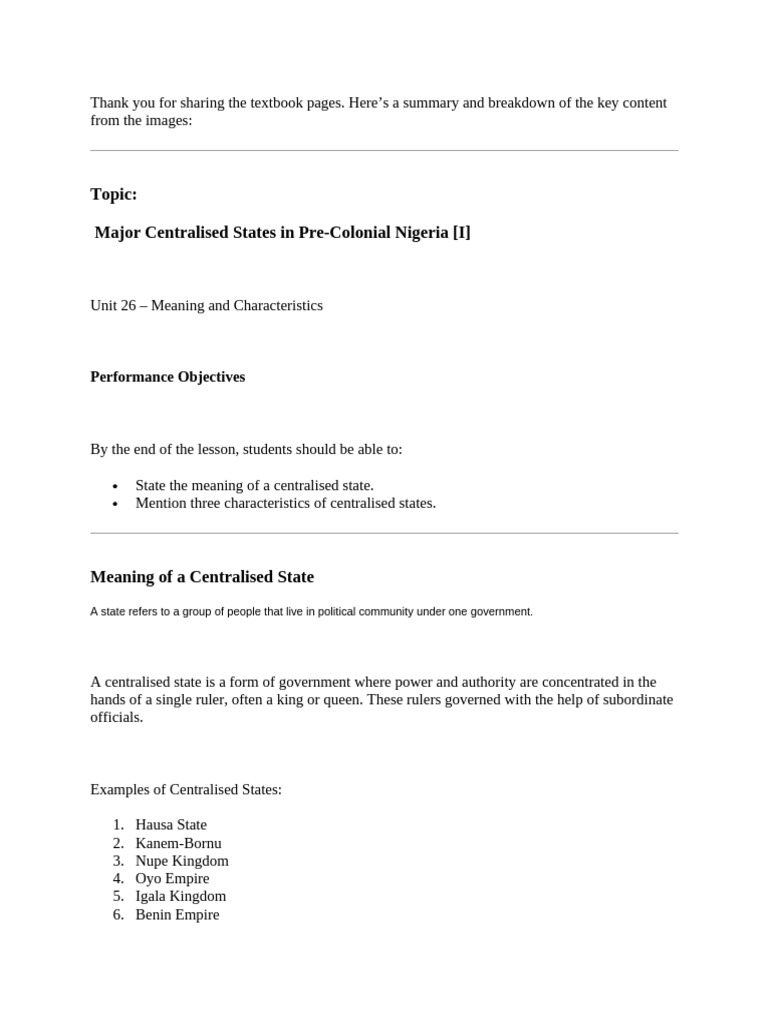 JSS 1 History e-NOTE 3rd term | PDF