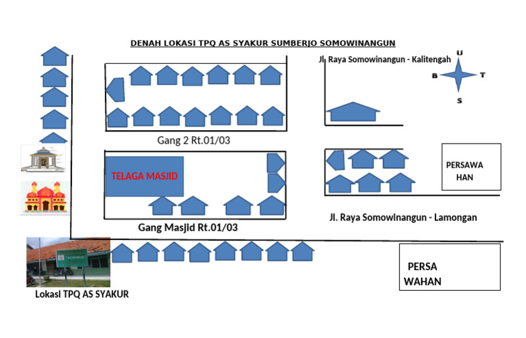 Denah Lokasi TPQ As Syakur Sumberjo | PDF