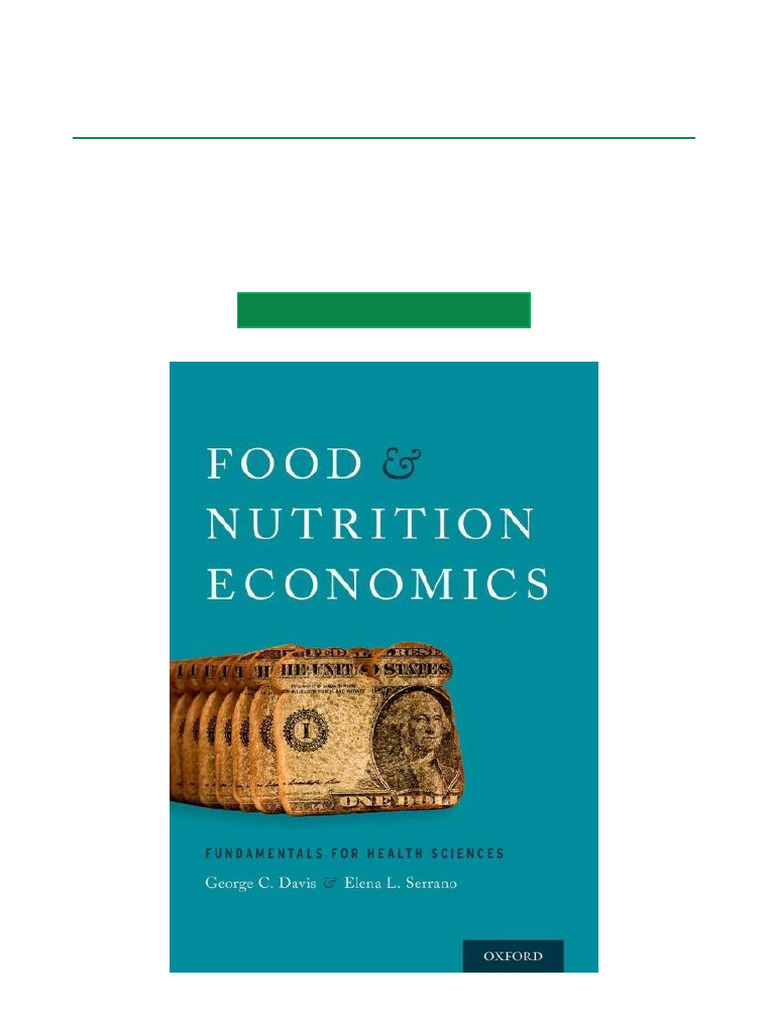 Food and Nutrition Economics Fundamentals For Health Sciences Updated ...