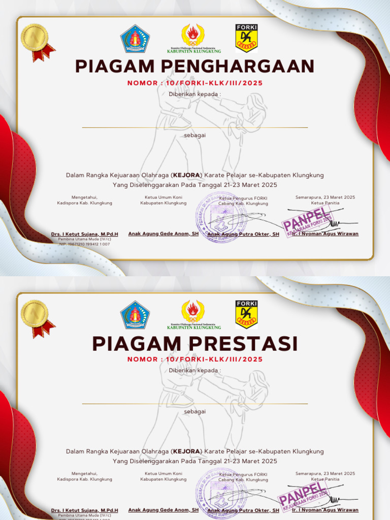 Piagam Prestasi | PDF