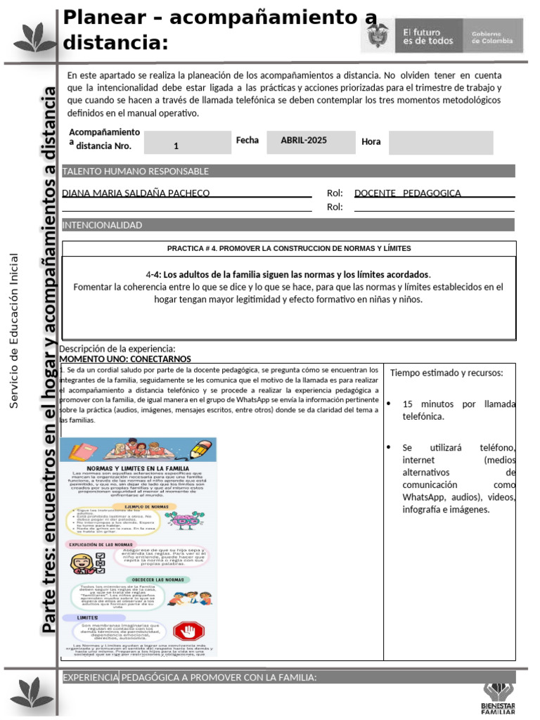 Practica 4 Icbf | PDF | Educación de la primera infancia | Aprendizaje