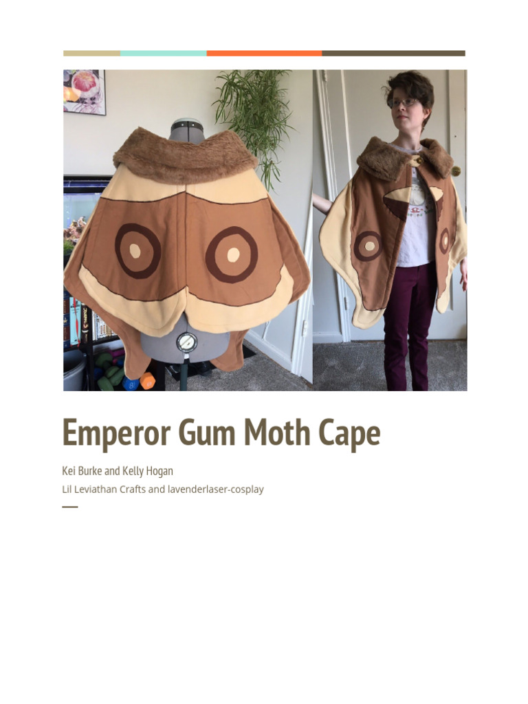 Emperor Gum Moth Cape Sewing Pattern | PDF | Clothing | Textiles