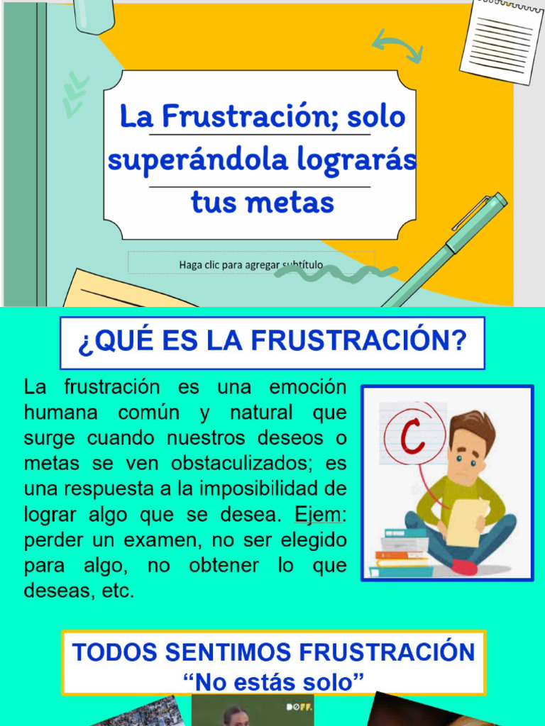 Superar La Frustración para Lograr Mis Metas | PDF
