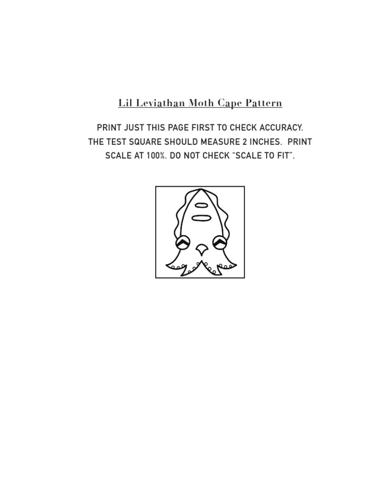 Moth Cape Pattern USLETTERv 2 | PDF