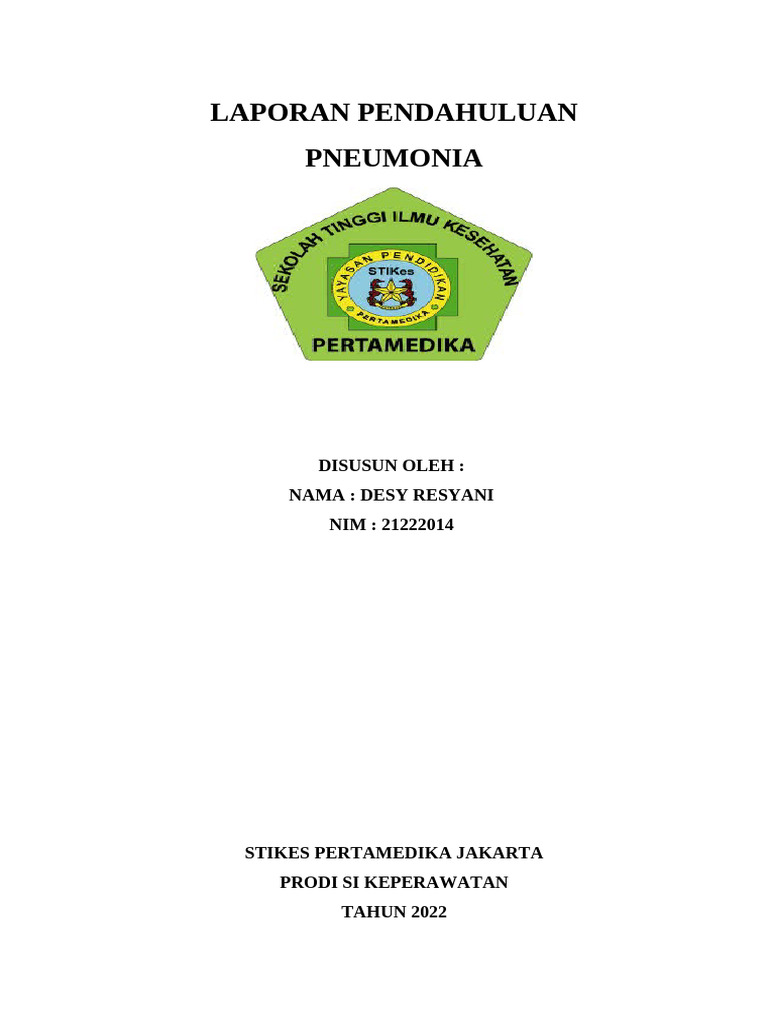 Laporan Pendahuluan Pneumonia | PDF