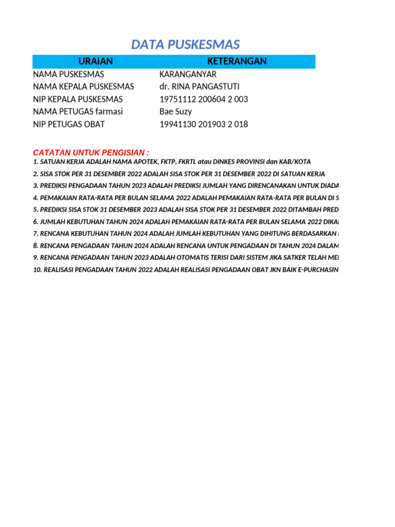 FORM RKO PKM & E-MONEV TAHUN 2024 | PDF