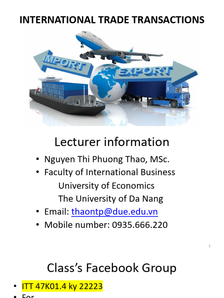 International Trade Transactions Overview | PDF | Arbitration | Exports