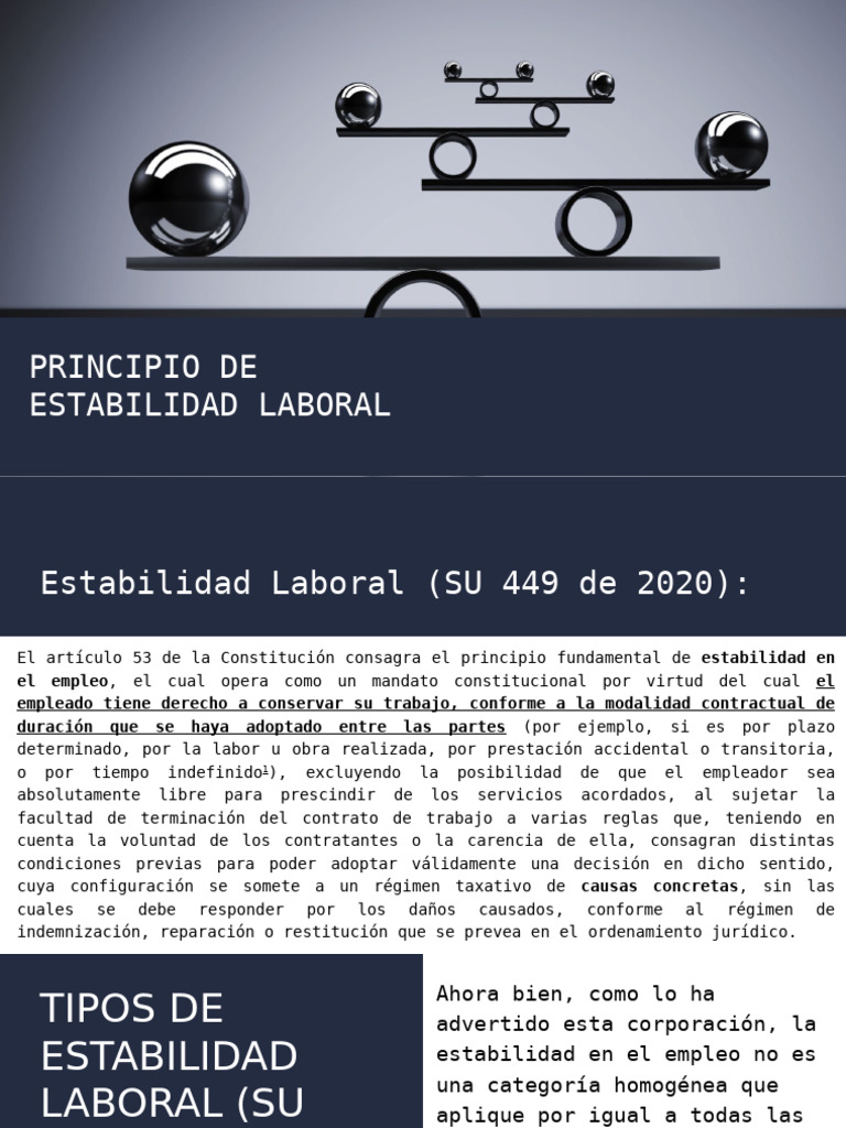 Estabilidad Laboral Reforzada | PDF | Derecho laboral | Justicia