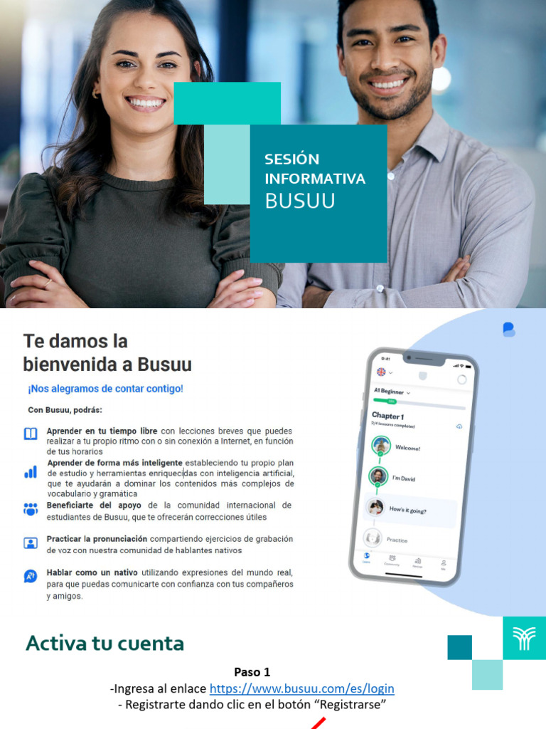 Manual Creación Cuenta Busuu | PDF