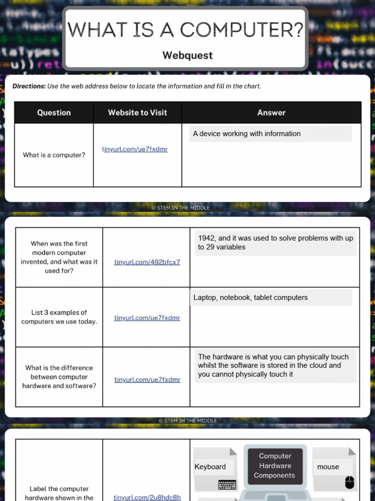 What Is A Computer Webquest | PDF