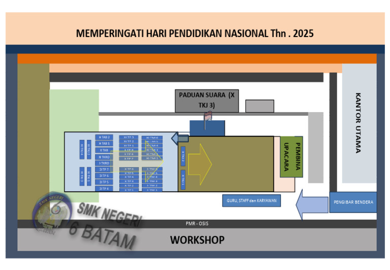 Revisi - Denah Memperingati Hardiknas -2025 ( Smk Negeri 6 Batam ) | PDF