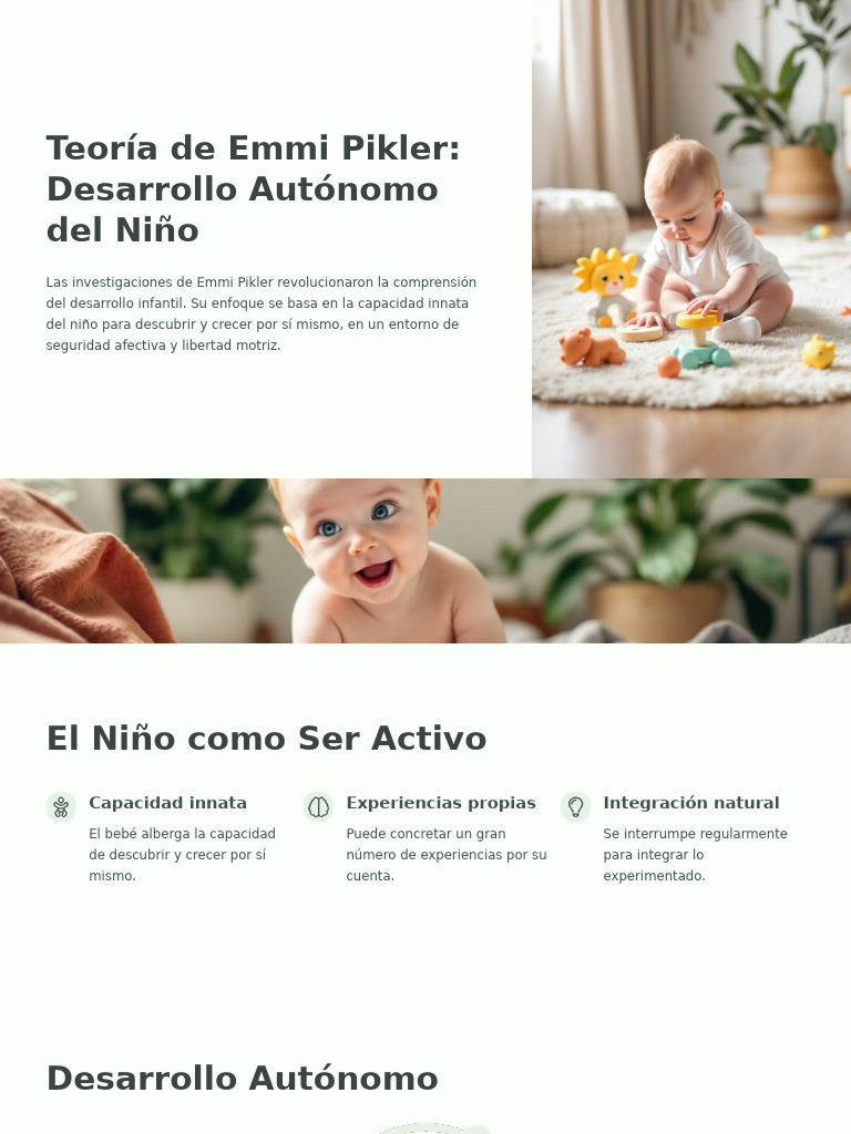 Teoria-de-Emmi-Pikler-Desarrollo-Autonomo-del-Nino | PDF | Cociente de inteligencia | Sicología