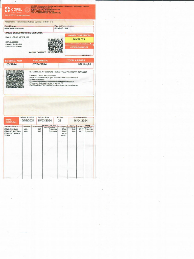 Conta Luz 02:2025 | PDF