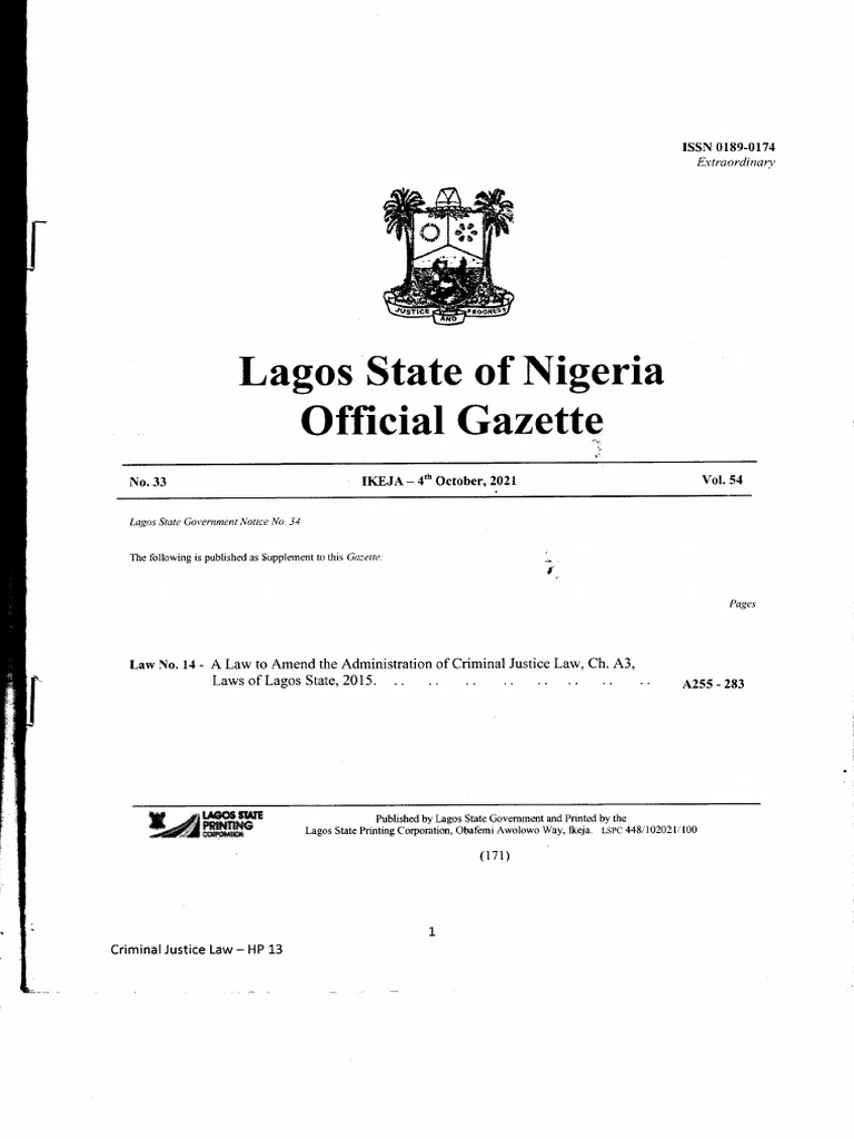 Lagos Acjl 2021 | PDF