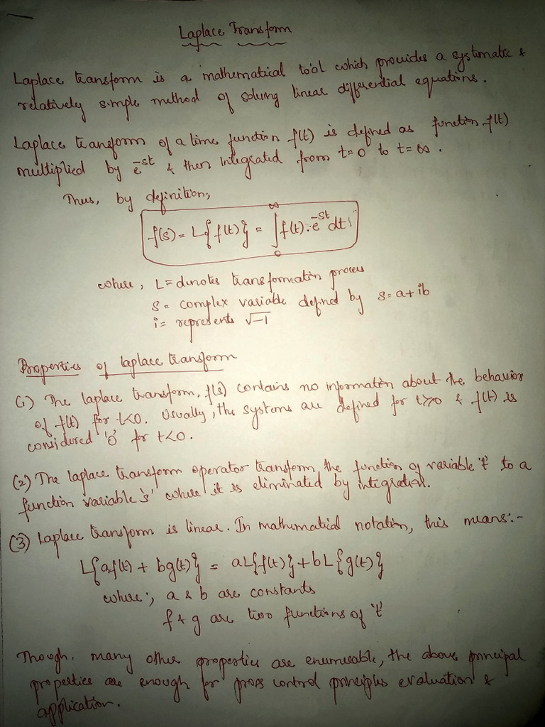 Understanding Laplace Transform Basics | PDF | Functions And Mappings ...