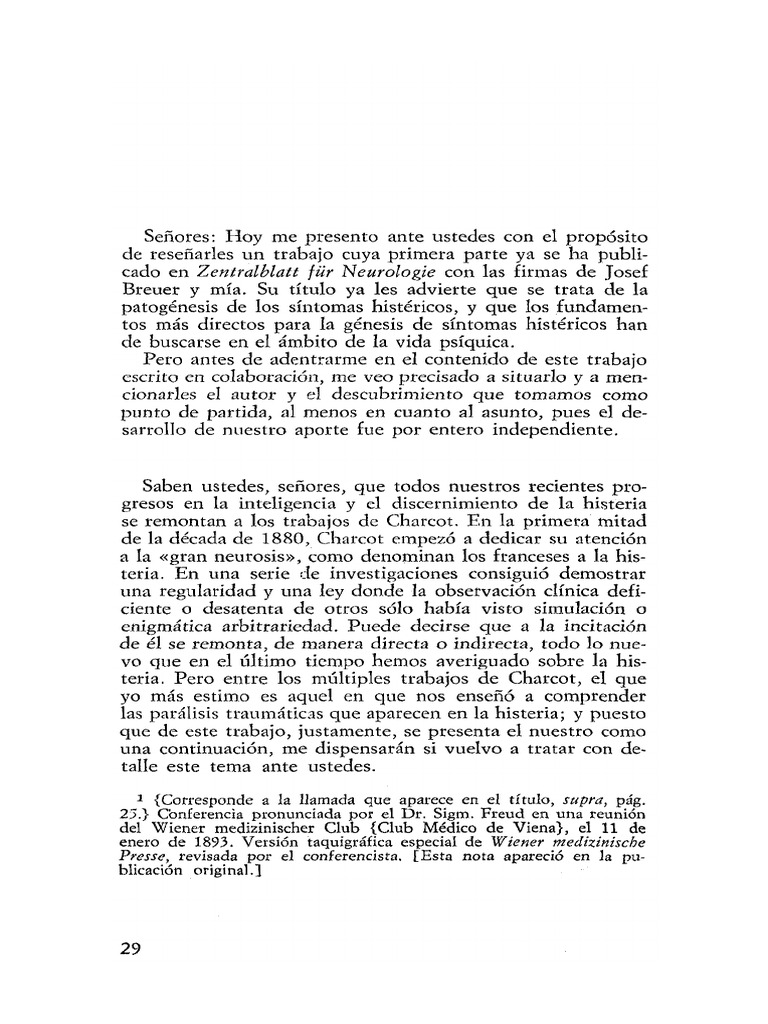 TBO5 - Sobre El Mecanismo Psíquico de Los Fenómenos Histéricos (1893 ...