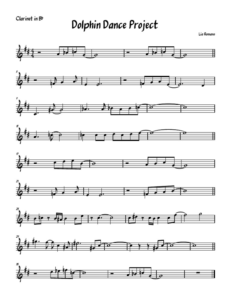 Dolphin Dance- Revisit..-Clarinet_in_Bb | PDF